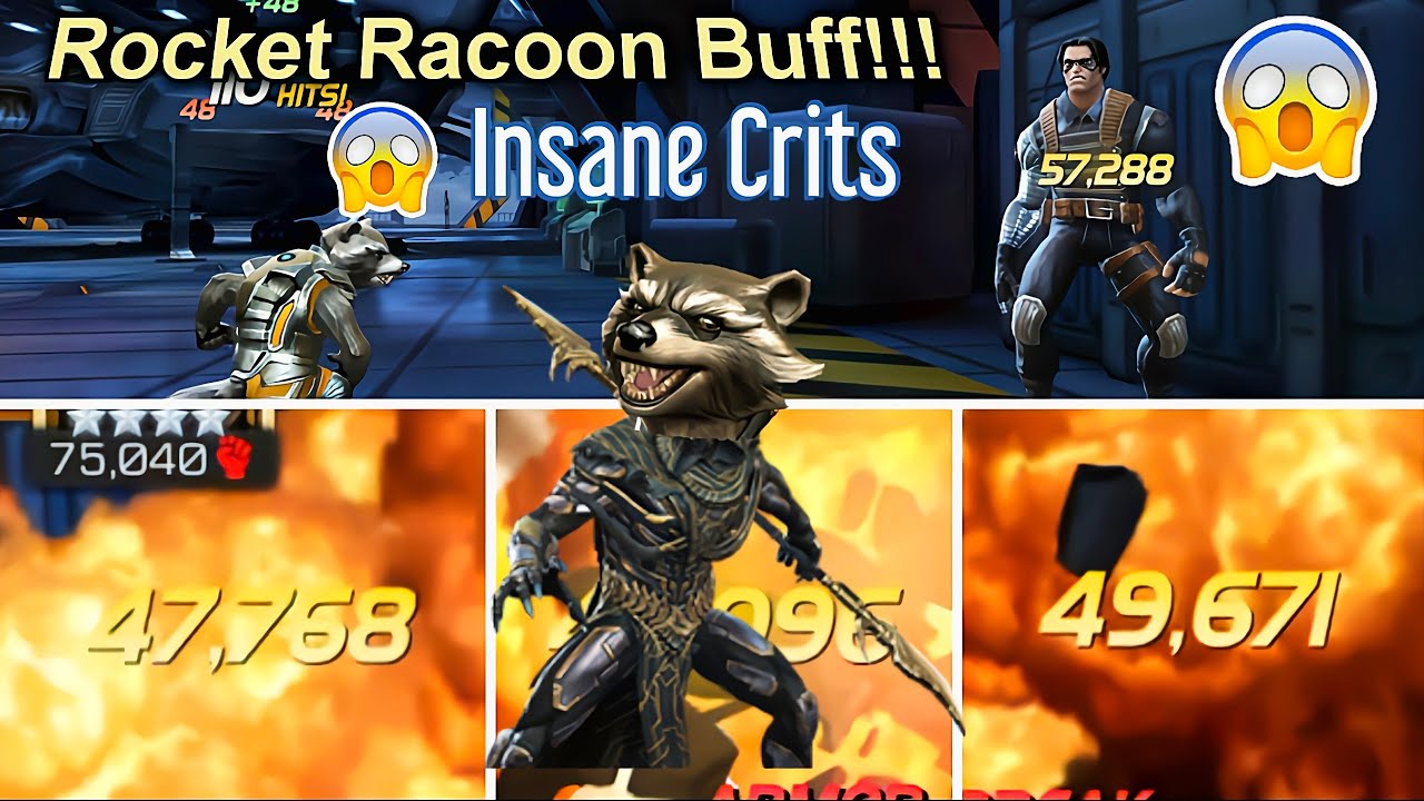 Rocket Racoon Buff!!! | Insane Crits | Amazing Buff 😍 - YouTube