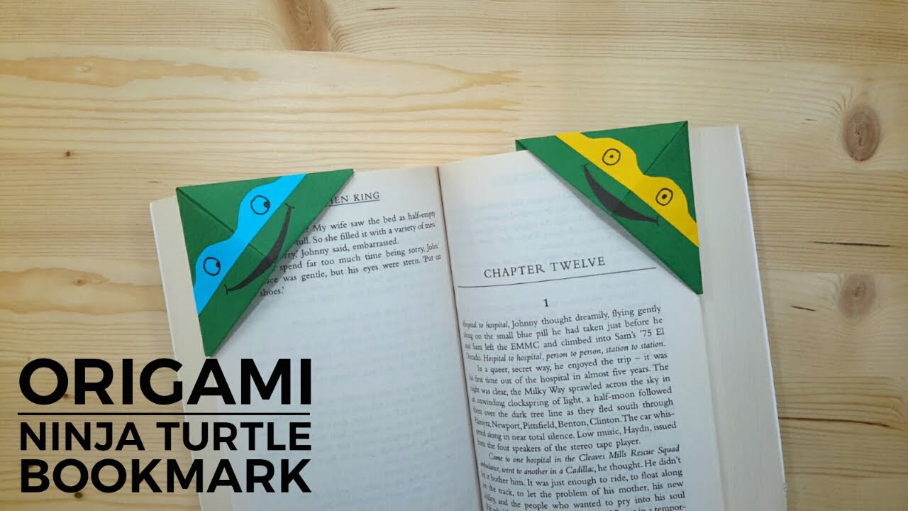 Origami Ninja Turtle Bookmark - YouTube