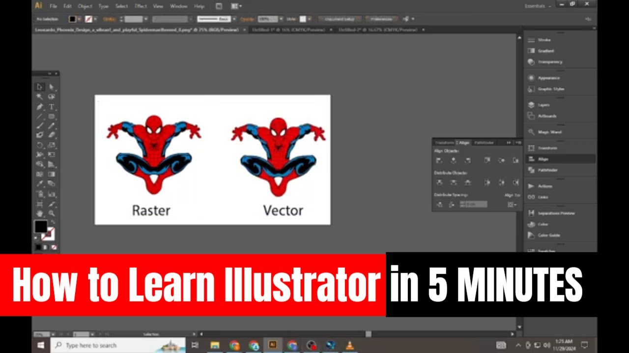 How to Learn Illustrator in 5 MINUTES! Best Tutorial for Beginners ...
