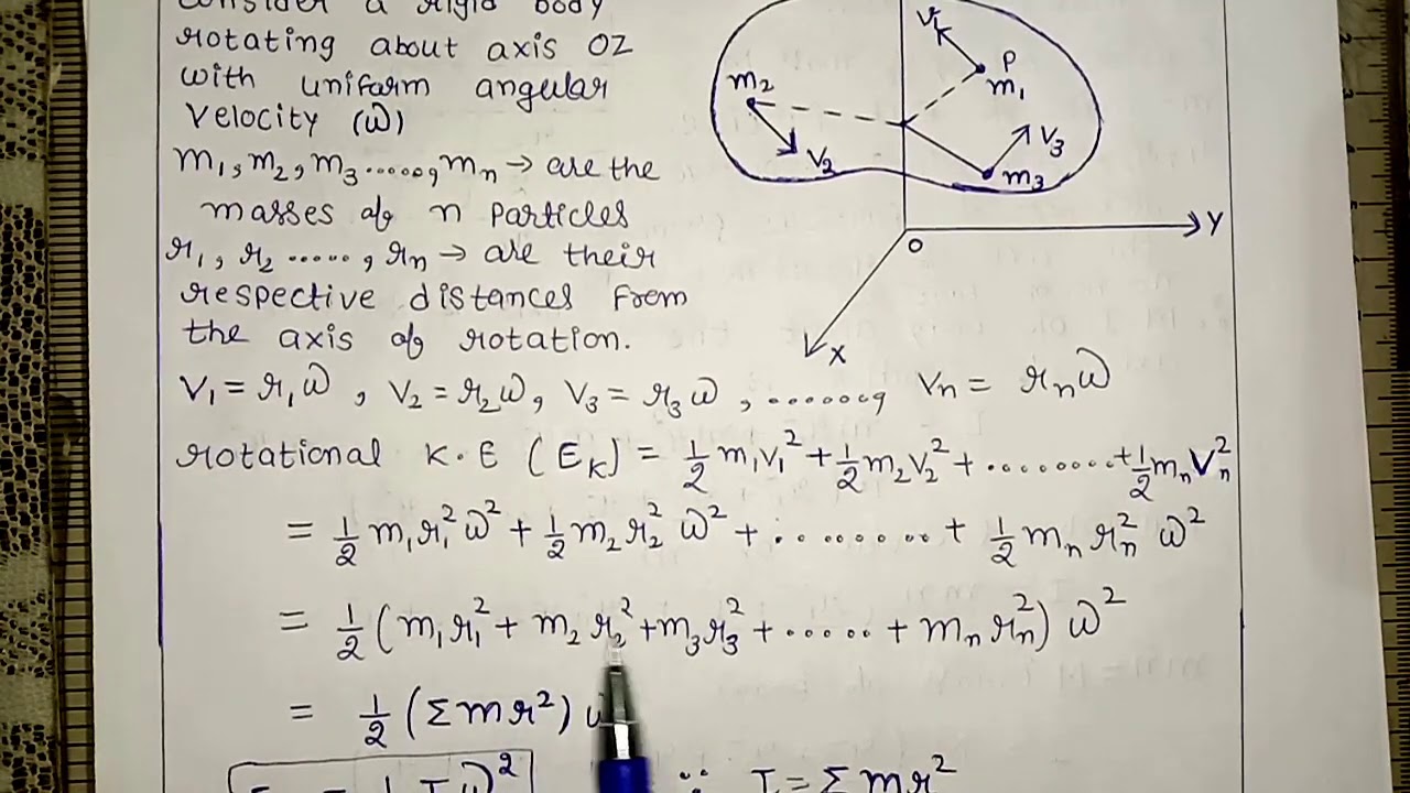 Rotational Kinetic Energy and Work done in Rotational Motion - YouTube