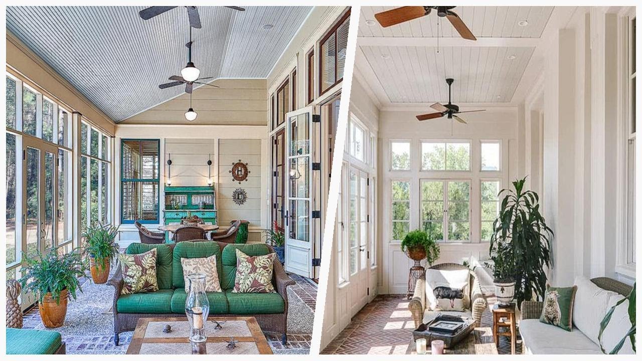75 Slate Floor And Brick Floor Sunroom Design Ideas You'll Love 😊 - YouTube