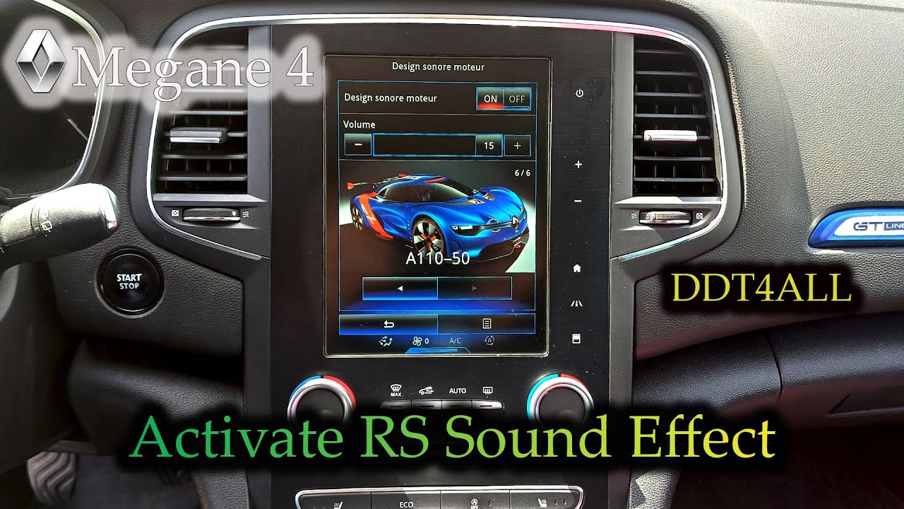 Activation RS sound effect sur R link Megane 4 avec DDT4ALL - YouTube