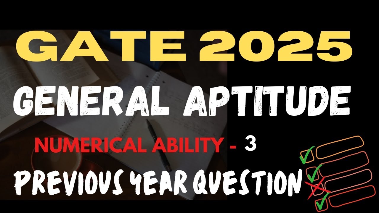 GATE 2025 | GENERAL APTITUDE 03 | PREVIOUS YEAR QUESTION| CRACK GATE 2025 - YouTube