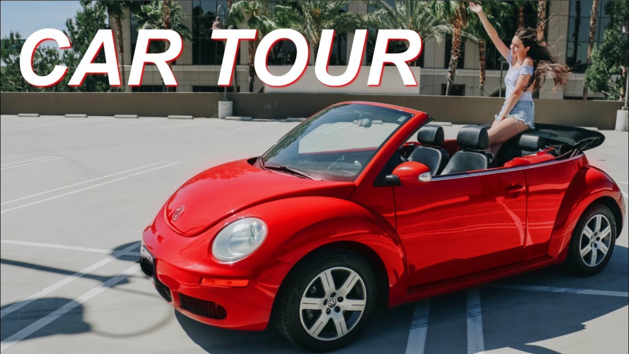 CAR TOUR // WHAT'S IN MY CAR? VW BUG // addy and abbie - YouTube