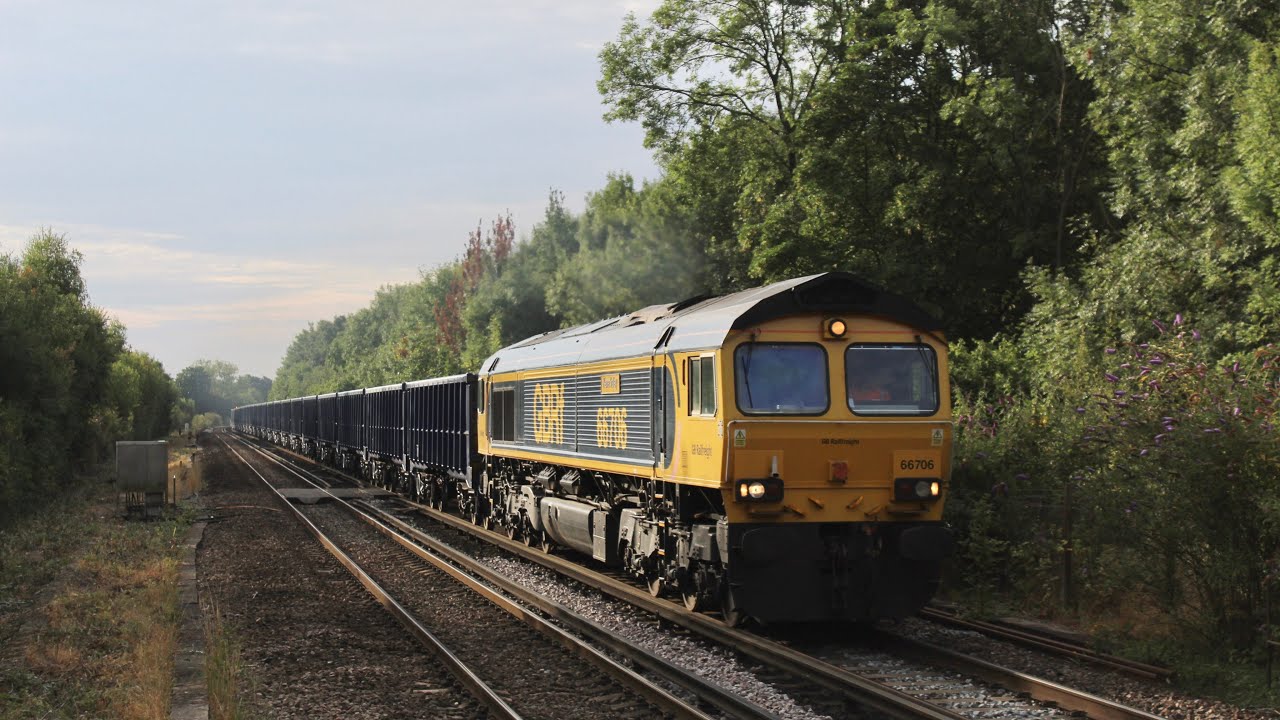 GBRf 66706 & 66793 with New wagon deliveries - July 2022 - YouTube