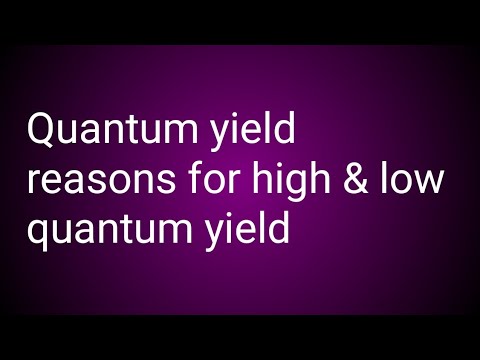Quantum yield| Reason for high Quantum yield| Reasons for low Quantum ...