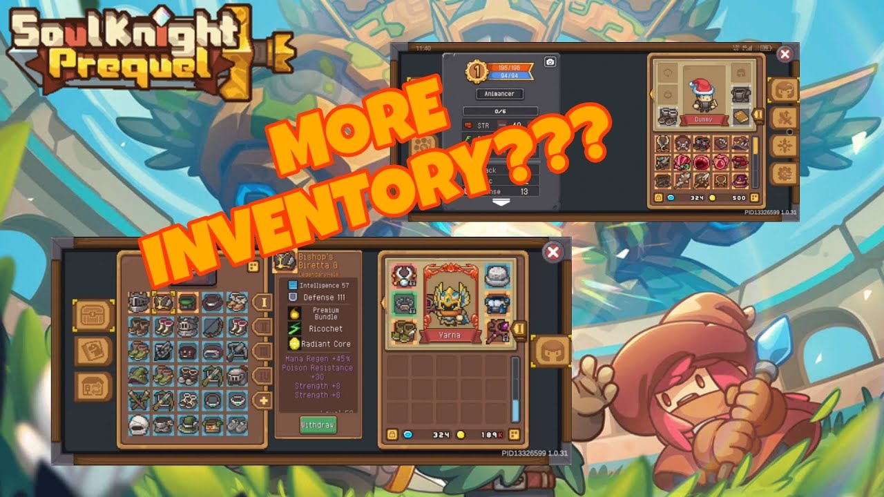 SOULKNIGHT PREQUEL | STORMWARDEN (AEGIS + TEMPEST MAGE) | INVENTORY TRICK - YouTube