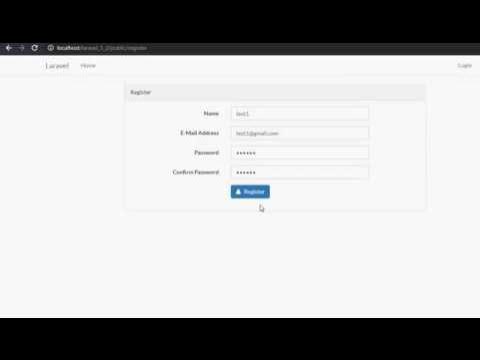 Installing laravel 5.2 version with Registration, Login, Password Reset and Dashboard - YouTube