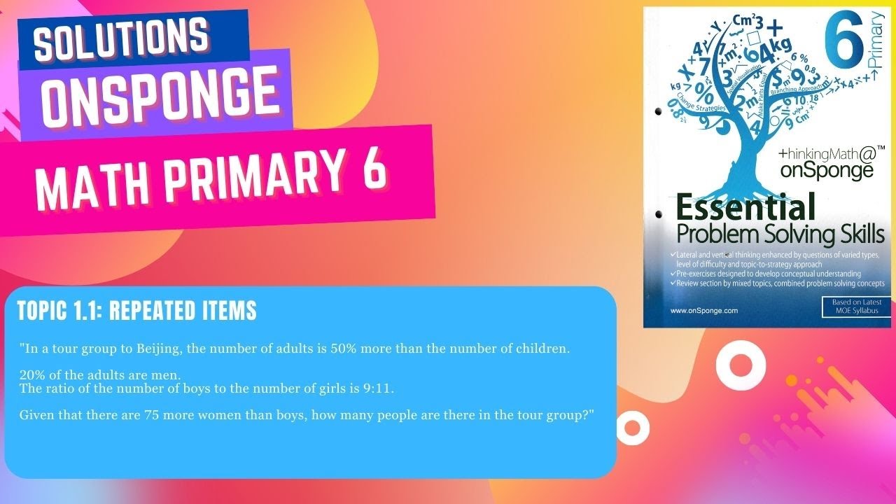 Solution to Primary 6 Math question: Repeated Items (2) - YouTube