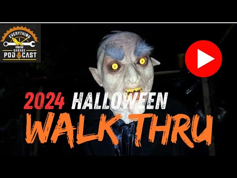 Halloween walk through-2024- night time -part 2 - YouTube