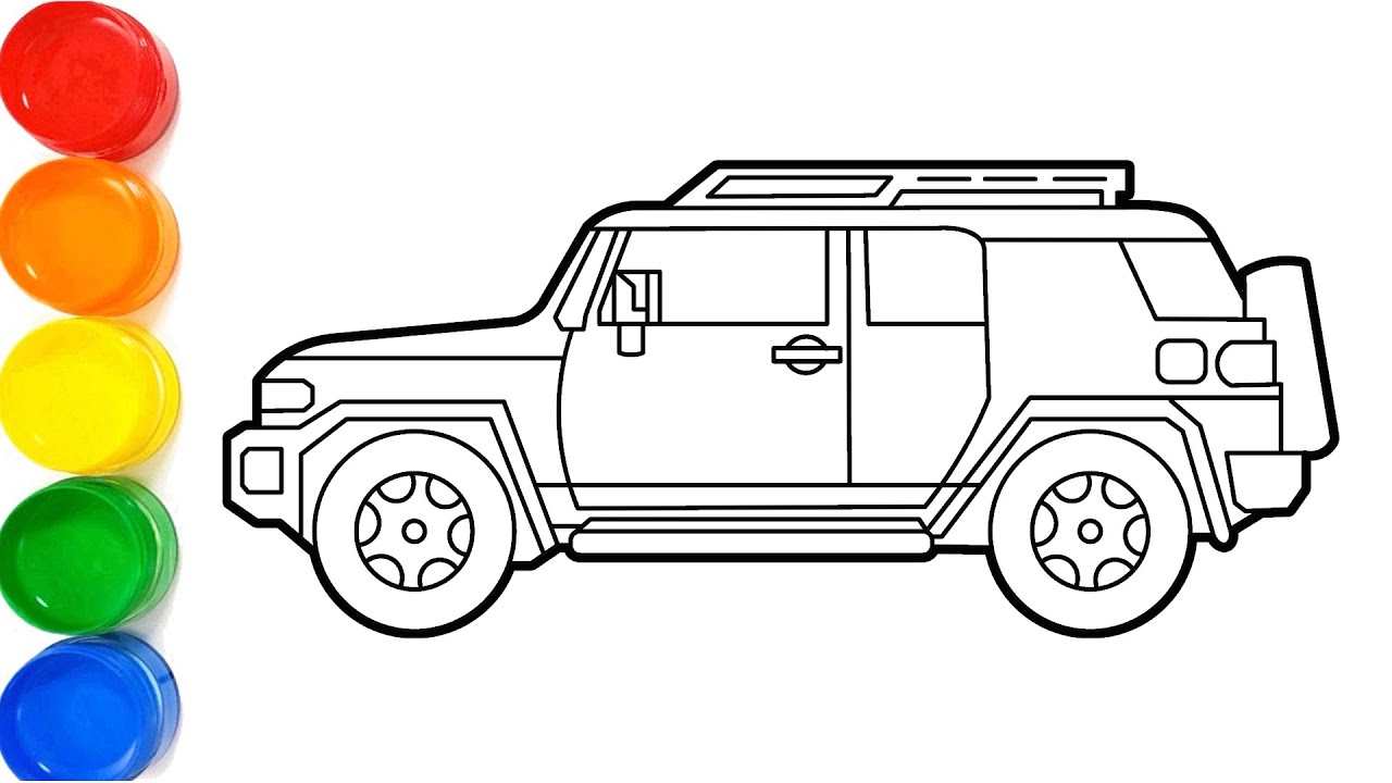 How to Drawing Toyota FJ Cruiser - YouTube