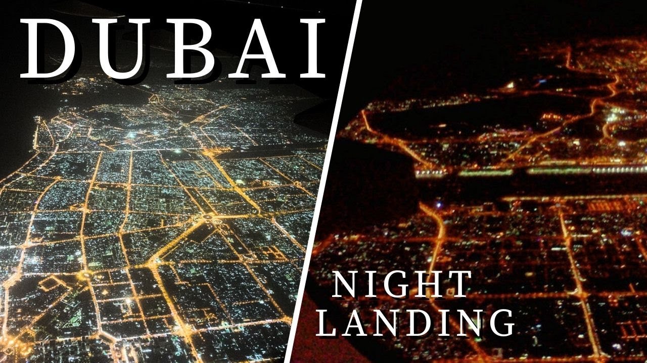 Dubai DXB Night Landing & Takeoff | Transfer to Gate B20 - Terminal 3 ...