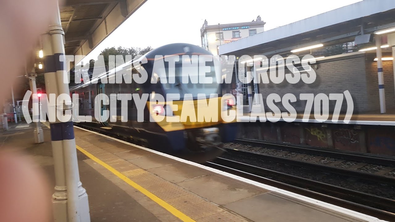 Trains at New Cross (incl. CityBeam Class 707s) - YouTube
