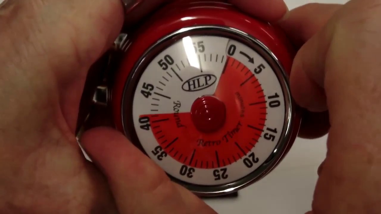 HLP Controls - Kitchen Timer - Round Red Retro Timer - YouTube