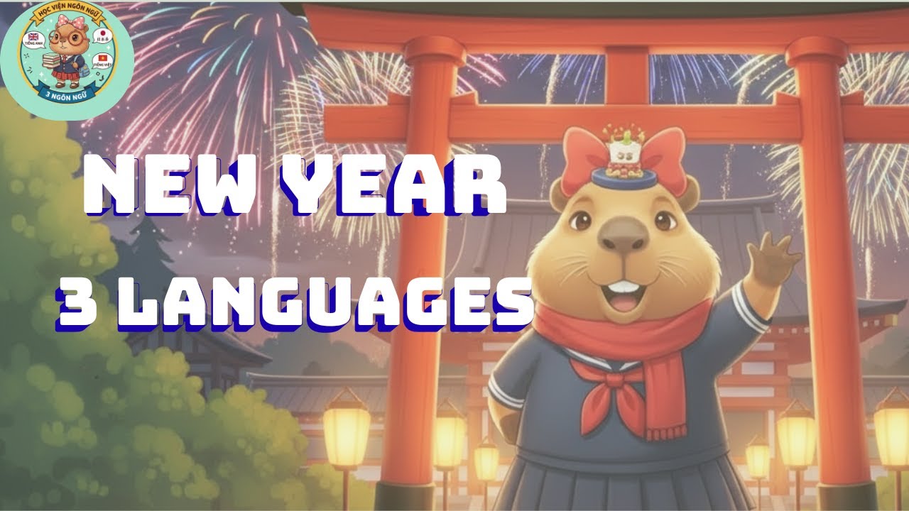 Happy New Year in 3 Languages 🇯🇵-🇺🇸-🇻🇳 | Capy Chan New Year Trip - YouTube