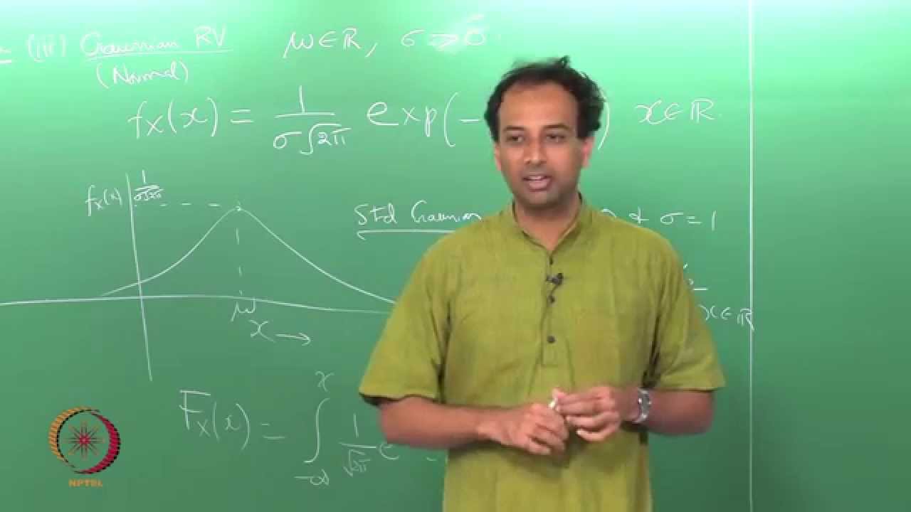 Mod 01 Lec 19 Continuous Random Variables Contd And Singular Random Variables Youtube
