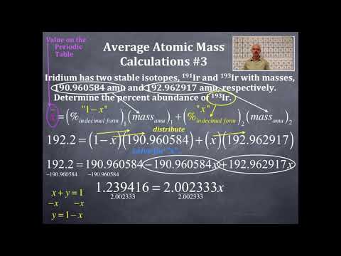 Atomic Structure 22: Average Atomic Mass Calculation #3 - YouTube