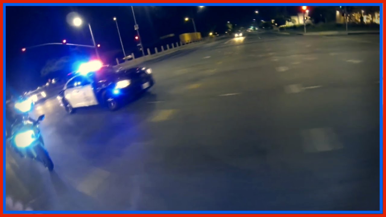 POLICE CHASE Motorcycles RUNNING From HELICOPTER and Police Cars - YouTube