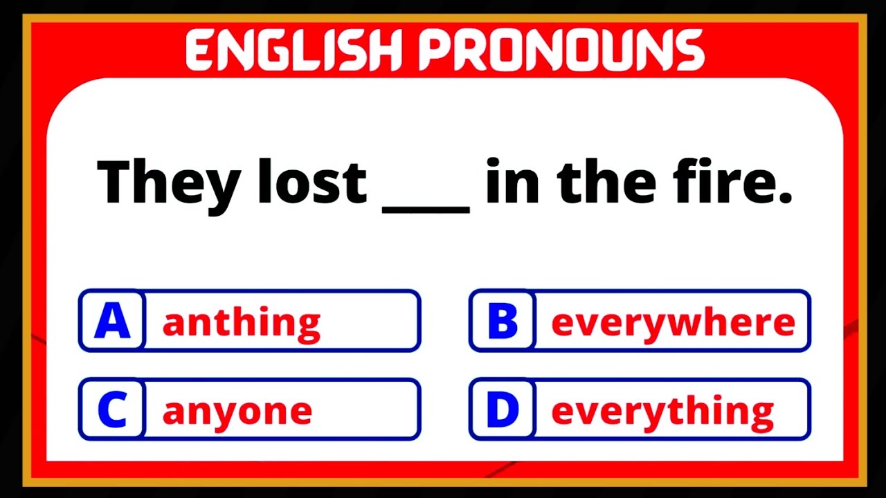 Pronoun Quiz With Answer || English Grammar Quiz || English Quiz with ...
