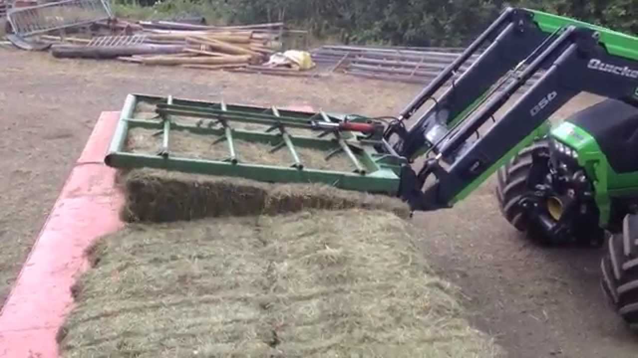 unloading bales 2014 - YouTube