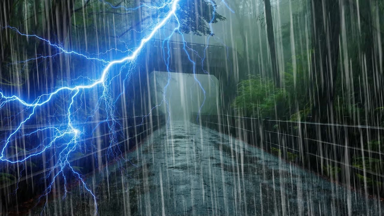 Soft Nature Sounds - Rainfall Rain at Night - 10 Hour Video with ...