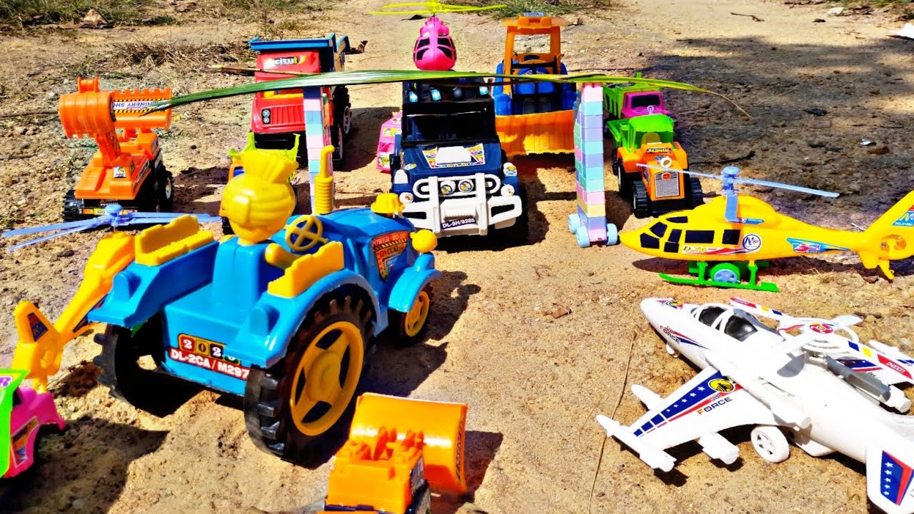 JCB Toy. Toy Cars. Dumper Toy. Toy For Kids. Train Helicopter Tractor ...