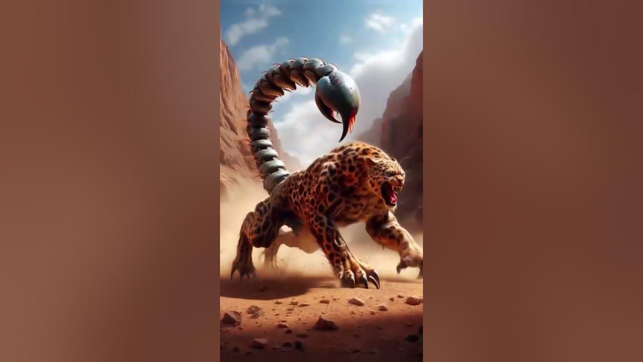 Macan tutul X kalajenging 🐆🦂 #ai - YouTube