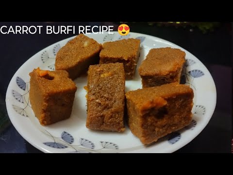 Carrot burfi recipe 😍 // yt video // Laxmi's kitchen India - YouTube
