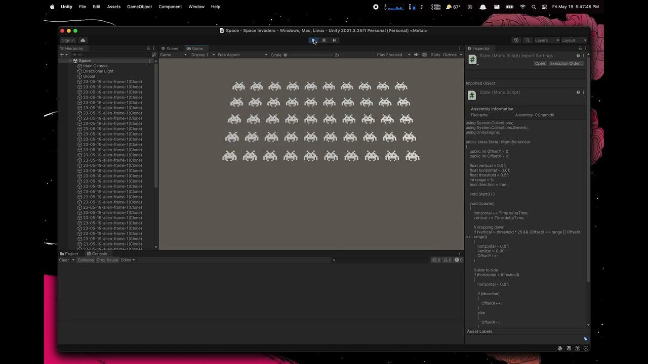 Space Invaders – Movement - YouTube