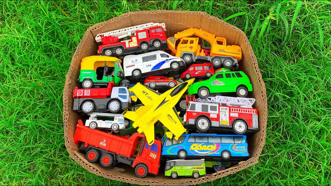 Review Box Full Of Toy Cars, Truck Toys, Emergency Vehicles ...