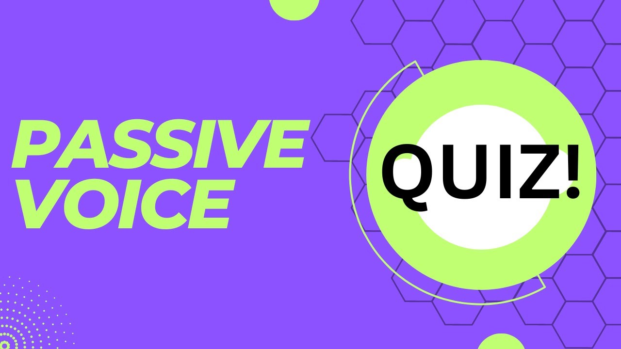 QUIZ passive voice - YouTube