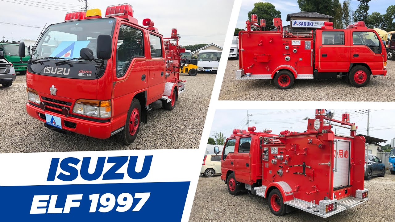 1997 Isuzu ELF Fire Truck | Japanese Fire Truck Review | Used Fire ...