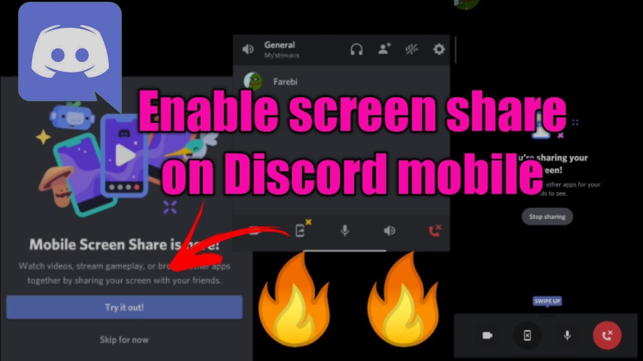 How to Enable Screen Share Feature On IOS And #Android |#Discord App ...