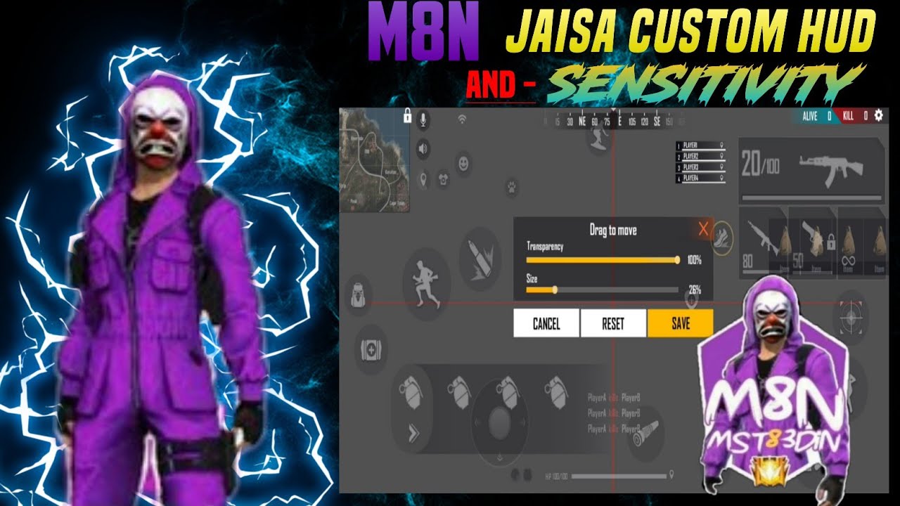 M8N jaisa custom HUD kaise banaye | m8n sensitivity settings #M8N - YouTube