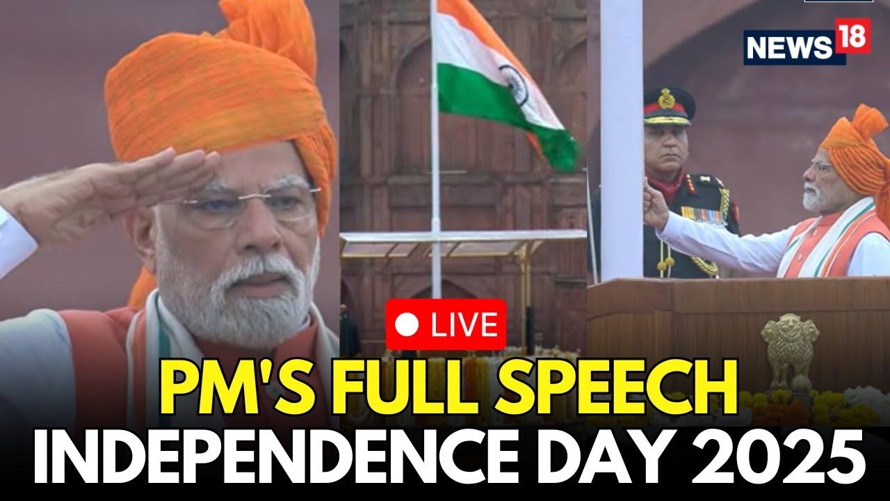 LIVE | PM Modi Marks Independence Day 2025 In Saffron Safa | Watch PM ...