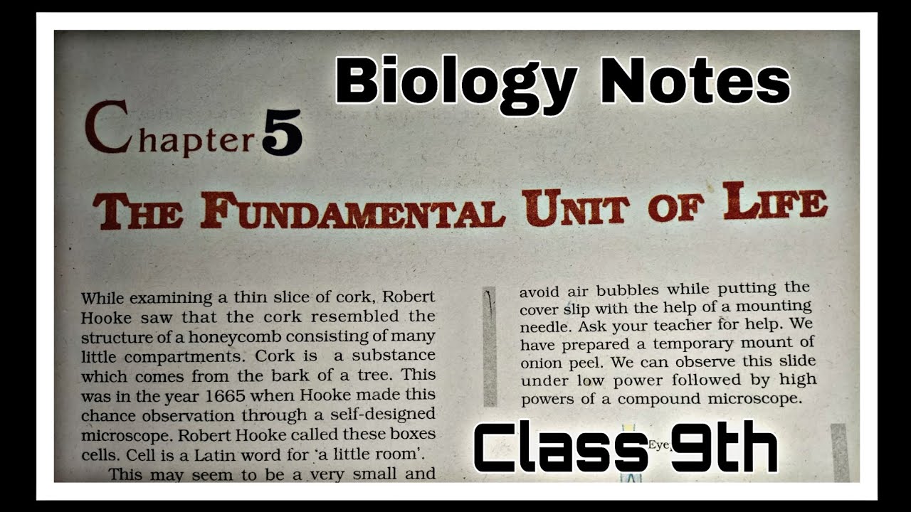 NCERT Class 9 biology Chapter 5 (the fundamental unit of life) Hard ...