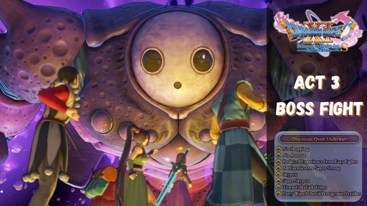 All Draconian Act 3 Boss Fight │ DRAGON QUEST® XI S: Echoes of an ...
