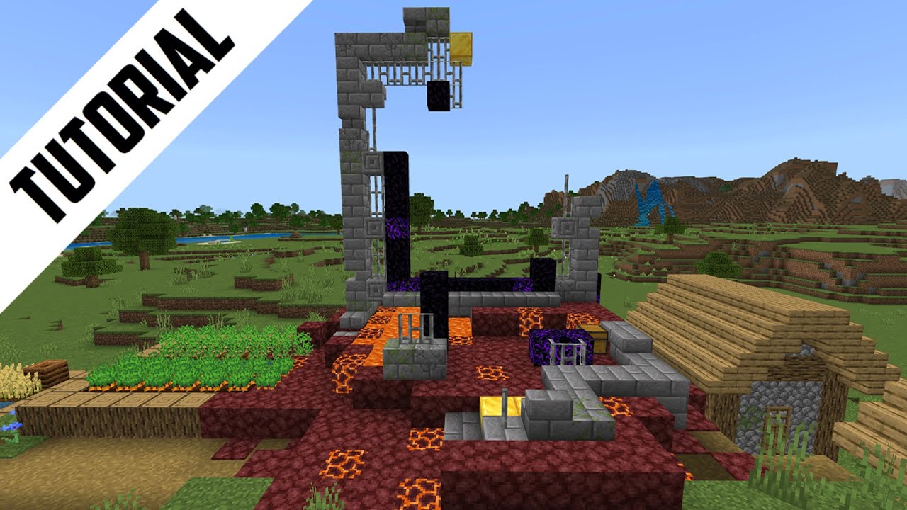 Minecraft: How to Build a Large Collapsed Portal (Step By Step) - YouTube