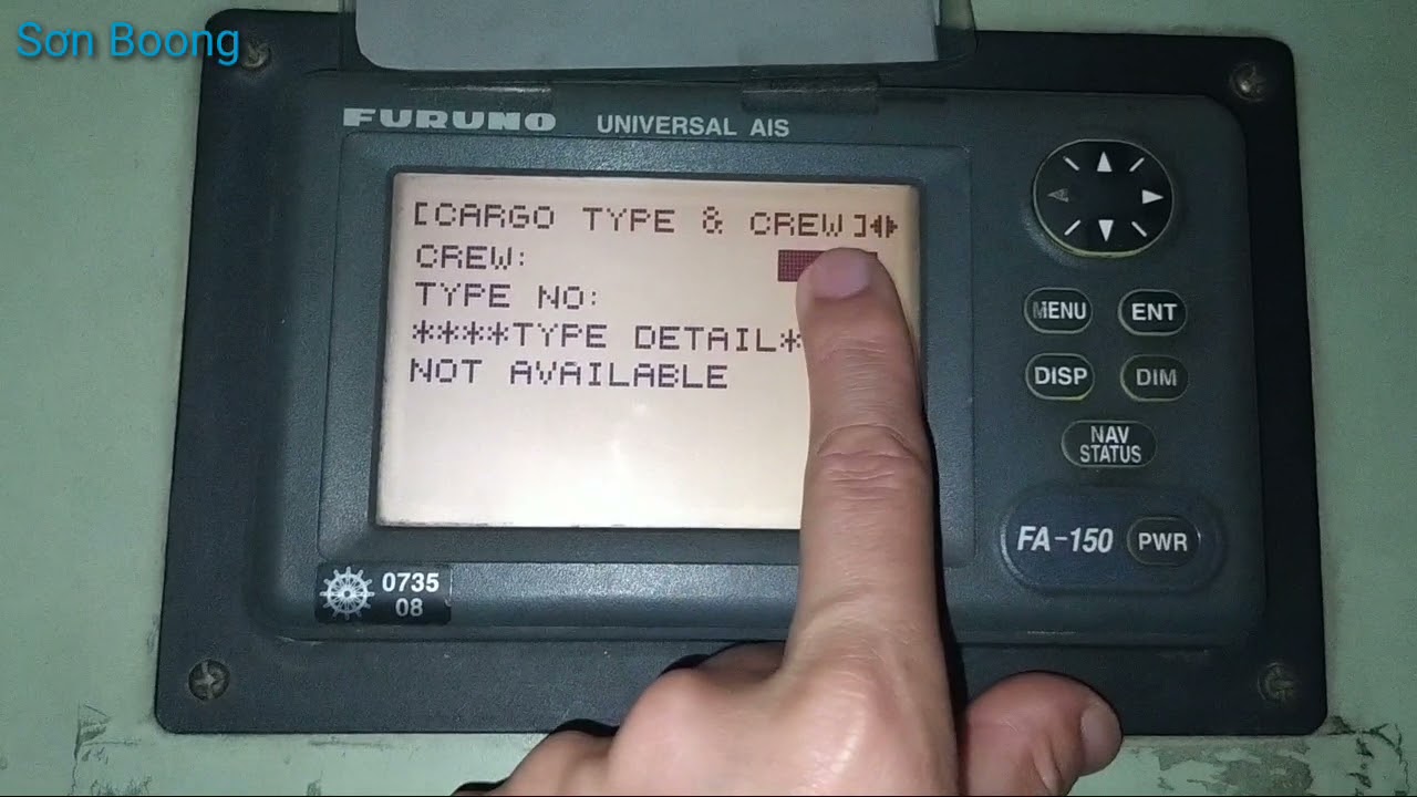 AIS FURUNO FA 150 - Cài đặt các thông số cho máy nhận dạng tự động ...