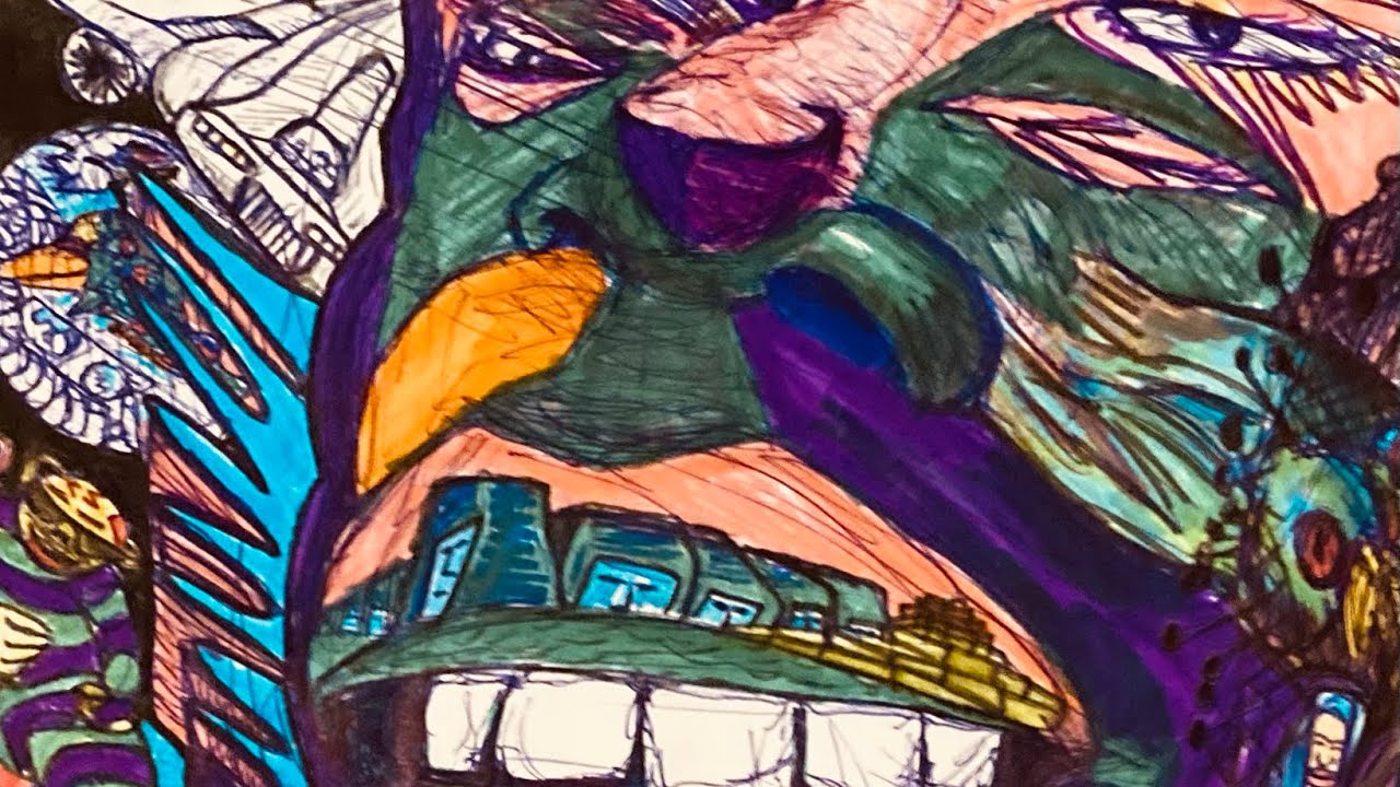 Paintings on Paper made from imagination and intuition (pencil colored ...