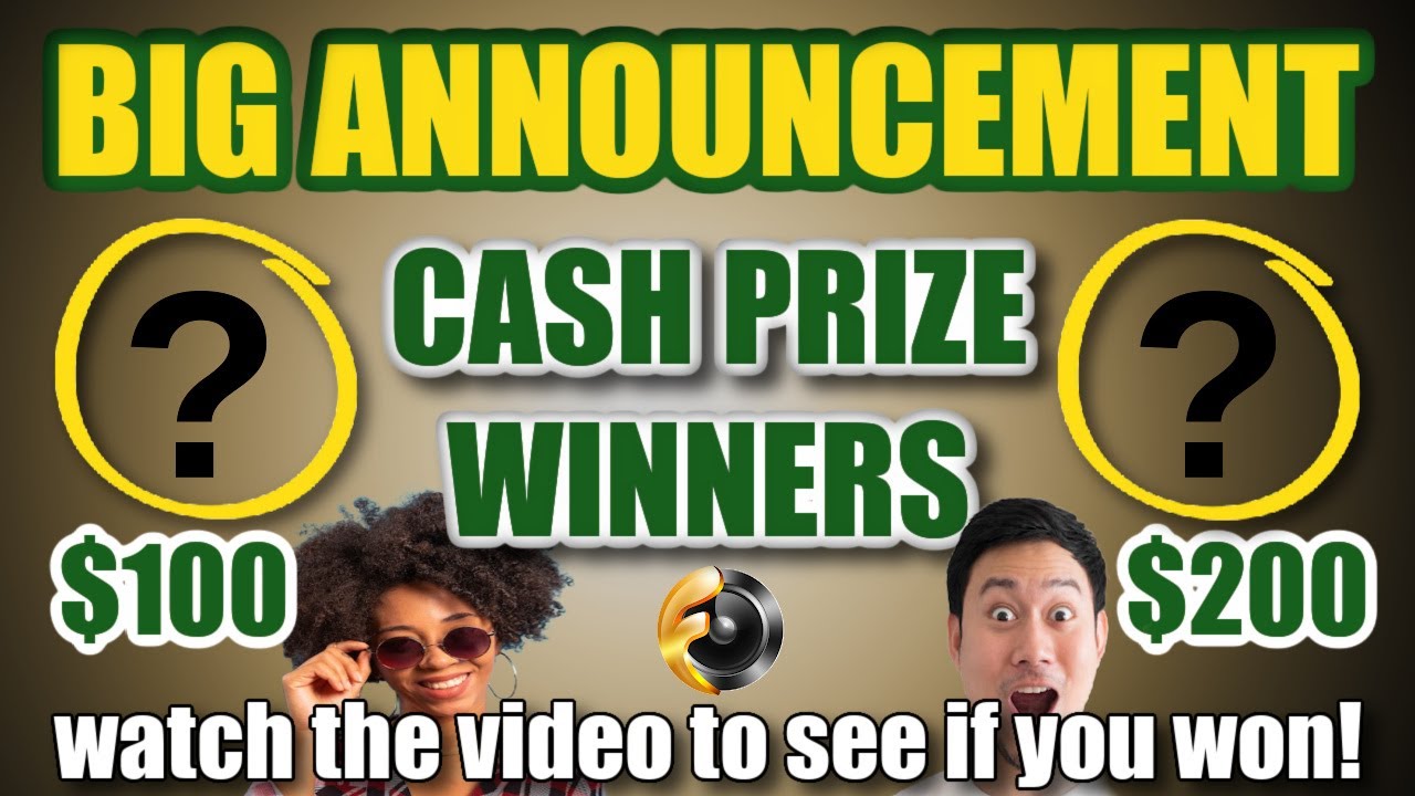 CASH WINNERS ANNOUNCEMENT - YouTube