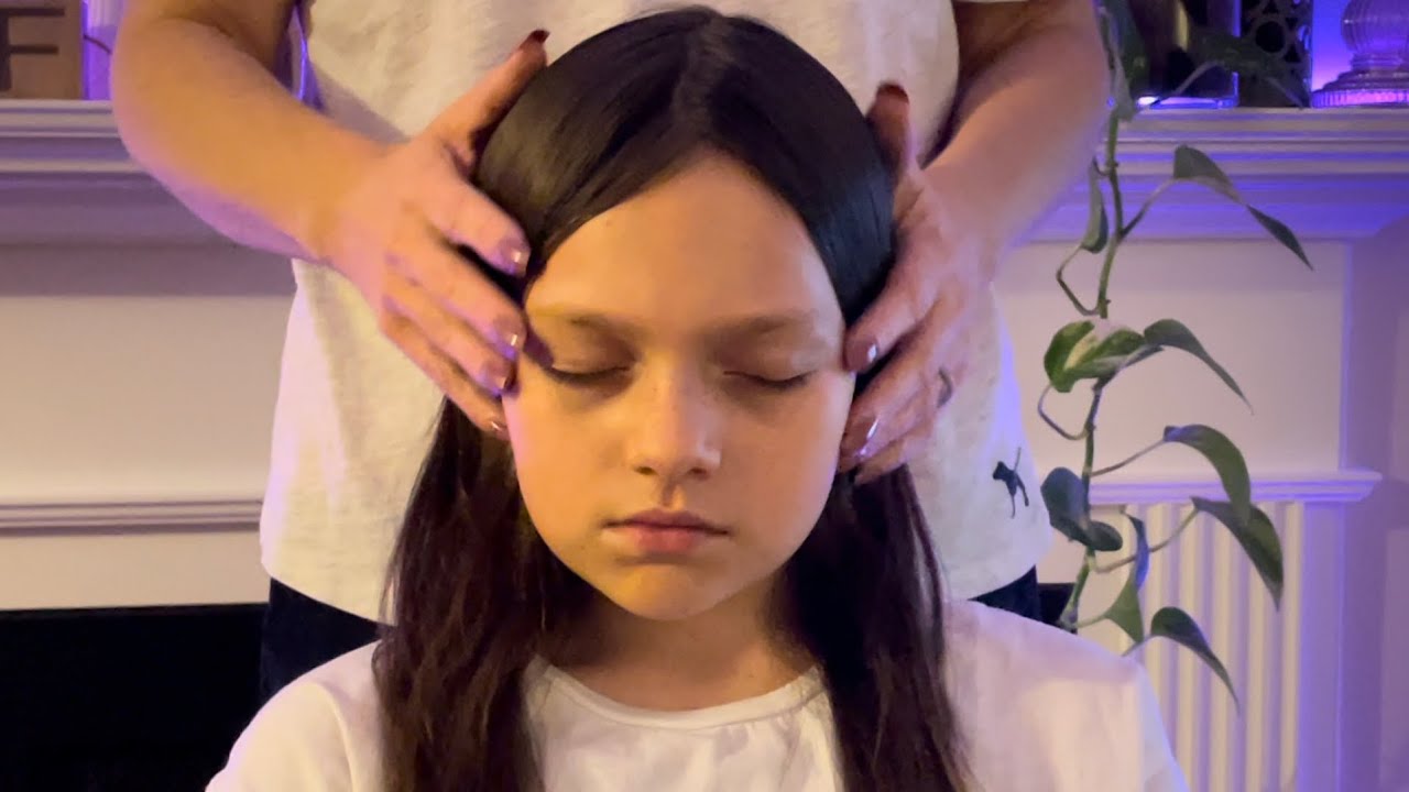 ASMR Head Massage, Face Massage, Energy healing, HairPlay, Hair pulling ...