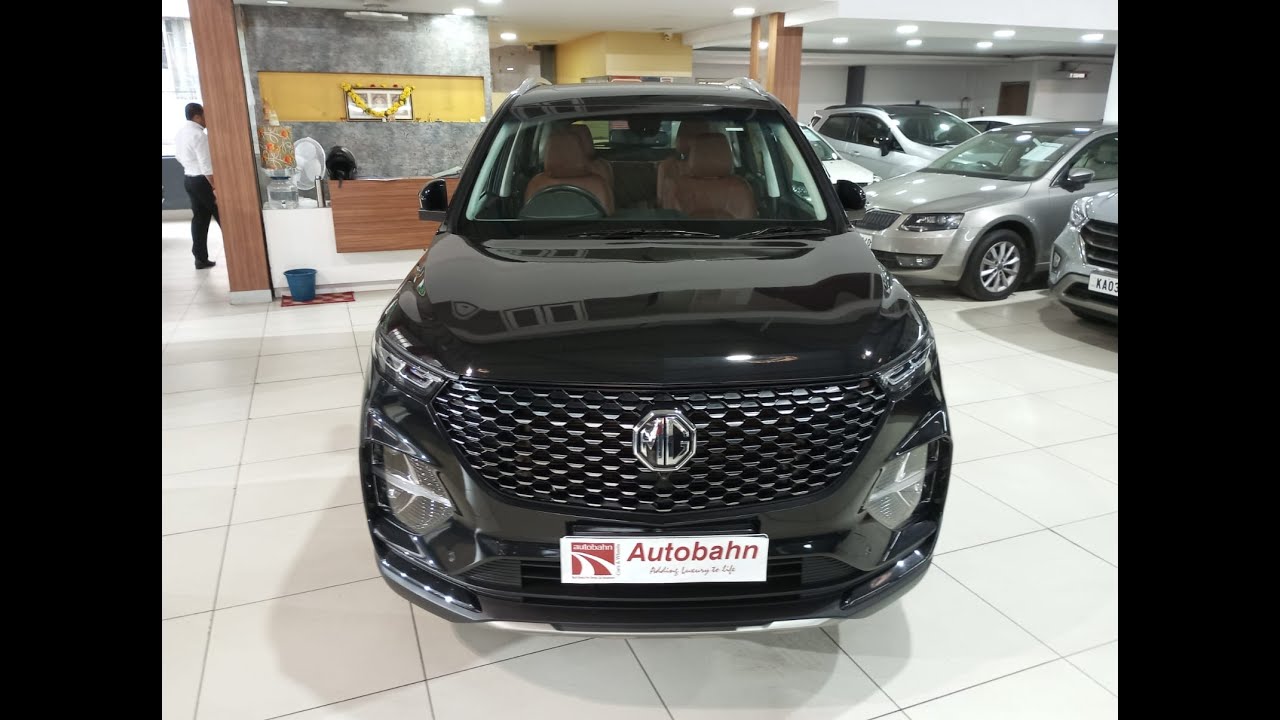 Morris Garage Hector Plus Sharp 1.5 Petrol Turbo DCT 6-STR Black - YouTube