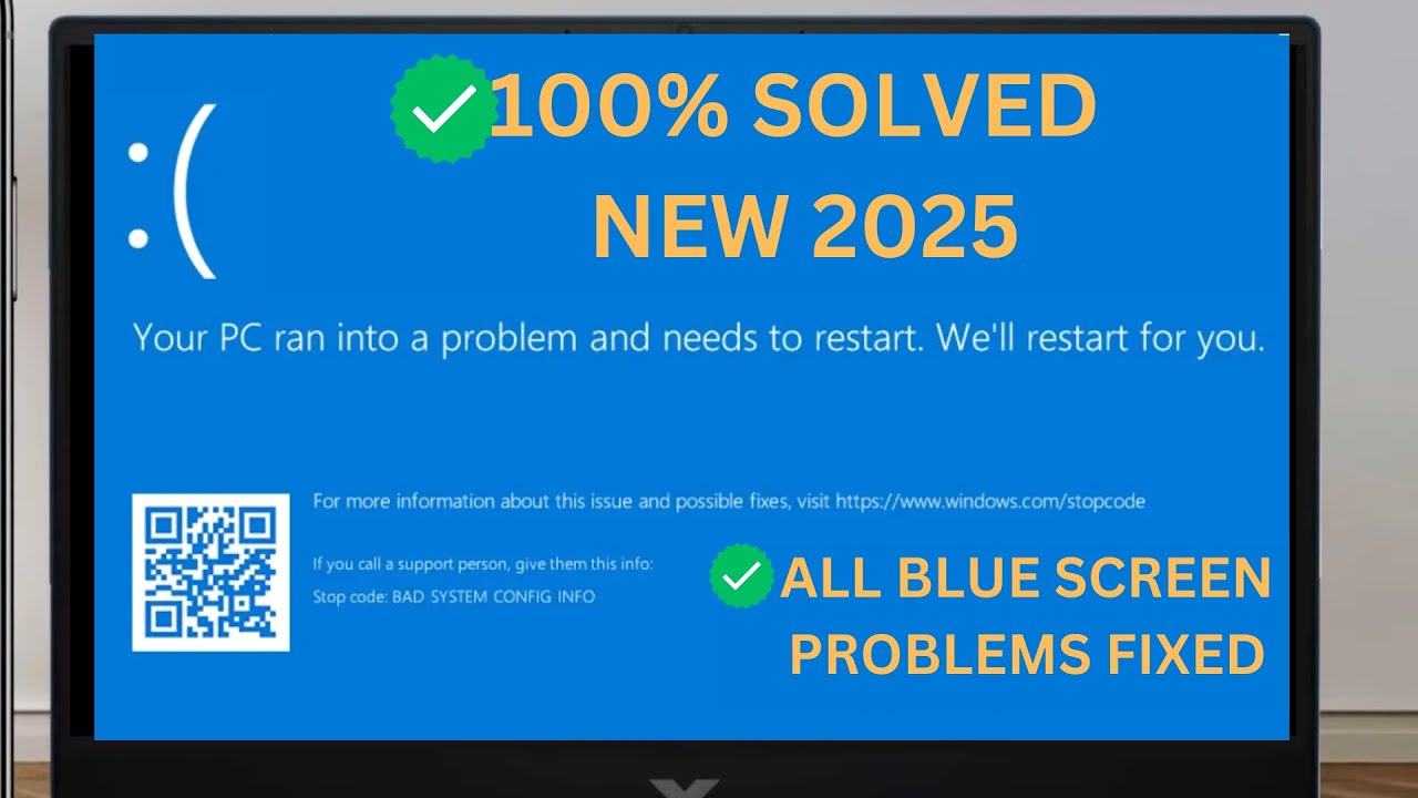 Your device ran into a problem and needs to restart - Windows 10/11/8 ...
