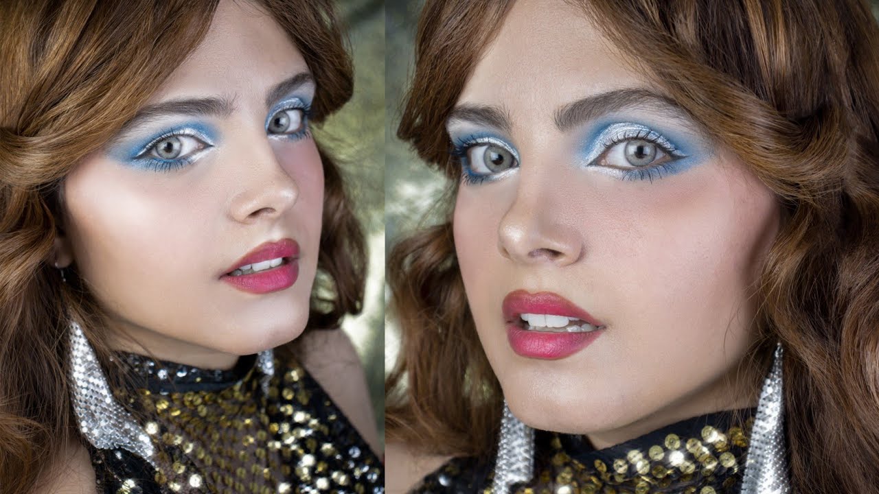 1970s DISCO Makeup tutorial Glowing Makeup - YouTube