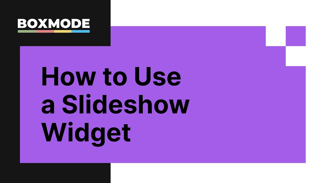 How to Use a Slideshow Widget - YouTube