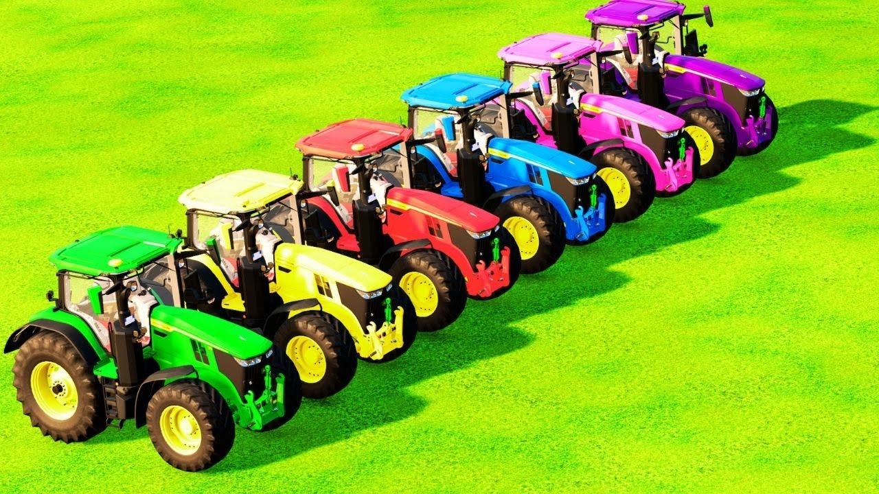 TRACTOR OF JOHN DEERE COLORS WITH GIANT HUMER CAR ON THE POKEMON GARAGE ...