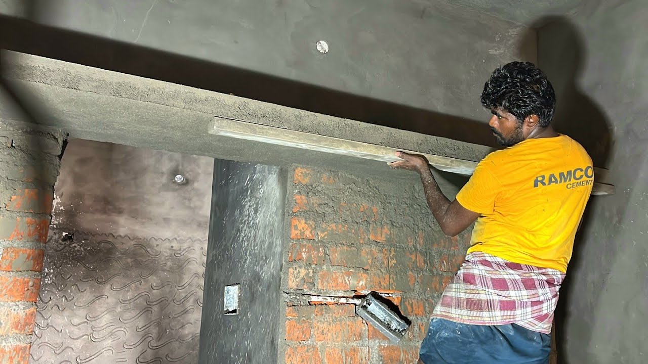 Loft Plastering Techniques_1BHk living Room Loft Accurate Plastering ...