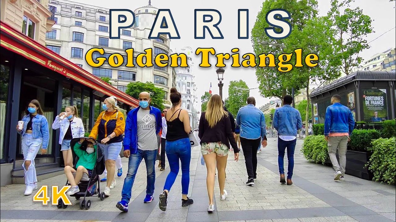 Paris Walking tour - Paris golden Triangle [4K] - YouTube