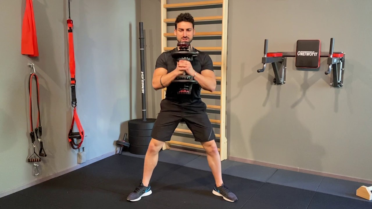 SUMO SQUAT CON MANUBRIO - YouTube